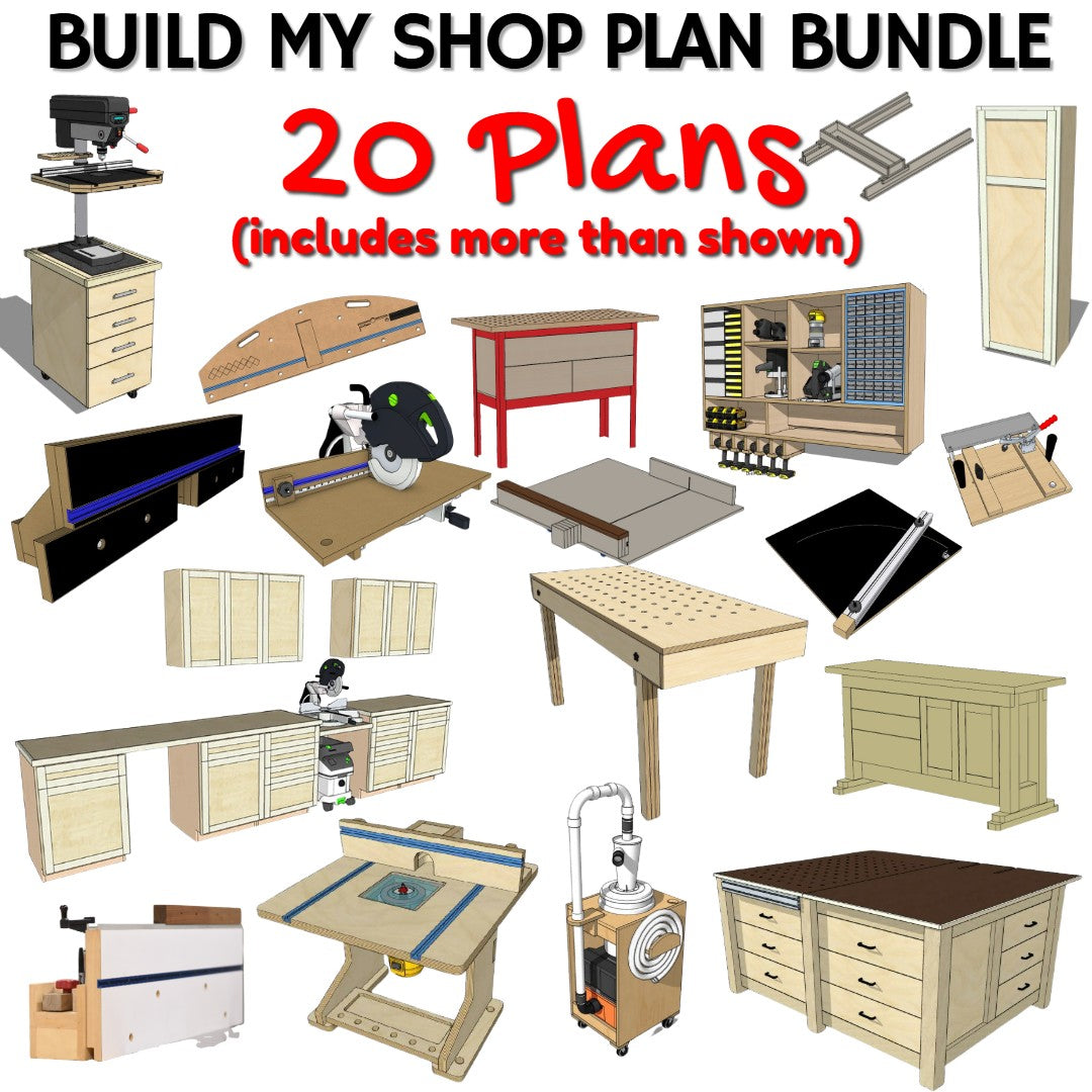 The Build My Shop Plan Bundle – MWA Woodworks Shop